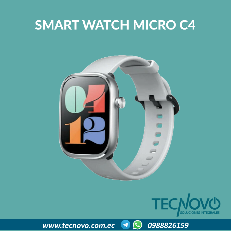 Smartwatch MIBRO C4 Plata BT5.3 | TECNOVO SOLUCIONES INTEGRALES